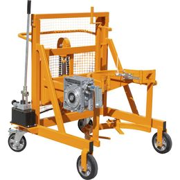 eurokraft pro Fasshebe- und Kippger&auml;t Liftomat L/M, Hubh&ouml;he 450 mm, Tragf&auml;higkeit 350 kg, gelborange