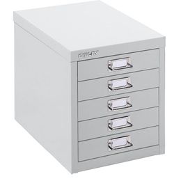 Bisley MultiDrawer&trade; 39er Serie, DIN A4, 5 Schubladen, lichtgrau