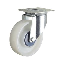 tente Polyamid-Rad, wei&szlig;, Rad-&Oslash; x Breite 125 x 40 mm, Lenkrolle