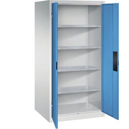 C+P Werkstatt-Schwerlastschrank, Breite 930 mm, Tiefe 800 mm, T&uuml;r lichtblau