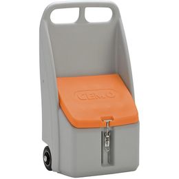 CEMO Streuwagen Go-Box, Volumen 70 l, LxBxH 590 x 390 x 1070 mm, grau / orange