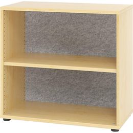 ANNY-AC - Regal mit Akustik-Rückwand, HxBxT 748 x 800 x 400 mm, 1 Fachboden, Ahorn-Dekor kaiserkraft