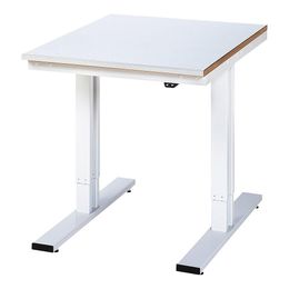 Rau Arbeitstisch, elektrisch h&ouml;henverstellbar - Tragkraft 300 kg, H&ouml;he 720 - 1120 mm, Stahlblechplatte, BxT 750 x 1000 mm