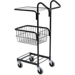 HelgeNyberg Einkaufswagen KOMPAKT, 1 Etagenboden, 1 Korb, Gestell schwarz, ab 5 Stk