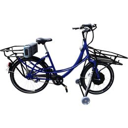 Transportfahrrad E01, mit Scheibenbremsen vorne und hinten, blau, 7-Gang-Schaltung kaiserkraft