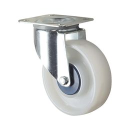 tente Polyamid-Rad, wei&szlig;, Rad-&Oslash; x Breite 100 x 36 mm, Lenkrolle