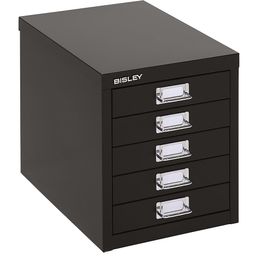 Bisley MultiDrawer&trade; 39er Serie, DIN A4, 5 Schubladen, schwarz