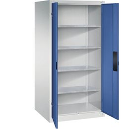C+P Werkstatt-Schwerlastschrank, Breite 930 mm, Tiefe 800 mm, Tür enzianblau