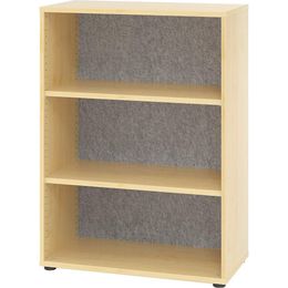 ANNY-AC - Regal mit Akustik-Rückwand, HxBxT 1100 x 800 x 400 mm, 2 Fachböden, Ahorn-Dekor kaiserkraft