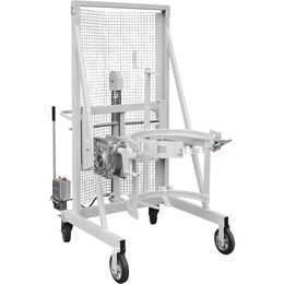 eurokraft pro Fasshebe- und Kippger&auml;t Liftomat L/M, Hubh&ouml;he 1100 mm, Tragf&auml;higkeit 350 kg, verzinkt