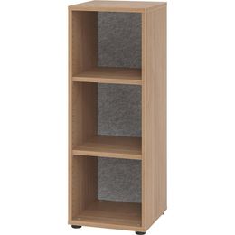 ANNY-AC - Regal mit Akustik-Rückwand, HxBxT 1100 x 400 x 400 mm, 2 Fachböden, Nussbaum-Dekor kaiserkraft