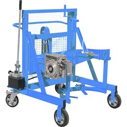 eurokraft pro Fasshebe- und Kippger&auml;t Liftomat L/M, Hubh&ouml;he 450 mm, Tragf&auml;higkeit 350 kg, lichtblau