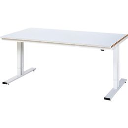 Rau Arbeitstisch, elektrisch h&ouml;henverstellbar - Tragkraft 300 kg, H&ouml;he 720 - 1120 mm, Stahlblechplatte, BxT 2000 x 1000 mm