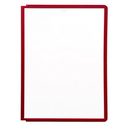 Durable Klarsichttafel mit Profilrahmen, f&uuml;r DIN A4, VE 10 Stk, rot