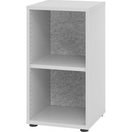 ANNY-AC - Regal mit Akustik-Rückwand, HxBxT 748 x 400 x 400 mm, 1 Fachboden, lichtgrau kaiserkraft