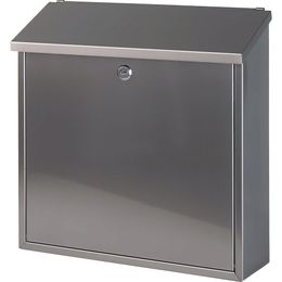 Briefkasten, mit klappbarem Schr&auml;gdach, HxBxT 370 x 370 x 115 mm, Edelstahl kaiserkraft