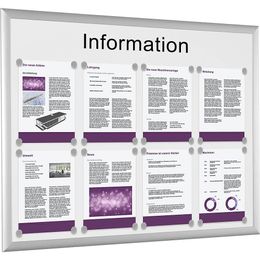 Aushangtafel, f&uuml;r 8 x DIN A4, reinwei&szlig; kaiserkraft