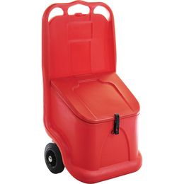 eurokraft basic Streuwagen, ideal für Schüttgut, Inhalt 75 l, rot