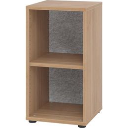 ANNY-AC - Regal mit Akustik-Rückwand, HxBxT 748 x 400 x 400 mm, 1 Fachboden, Nussbaum-Dekor kaiserkraft