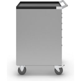 LISTA Schubladenschrank, Breite 564 mm, fahrbar, 6 Schubladen, HxT 890 x 572 mm, lichtgrau