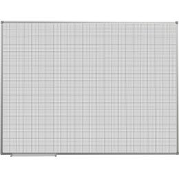 eurokraft basic Rastertafel, wei&szlig; lackiert, BxH 1200 x 900 mm, Raster 10 x 10 / 50 x 50 mm