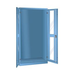 LISTA Sichtfensterschrank, HxBxT 1950 x 1000 x 580 mm, Leergeh&auml;use, lichtblau