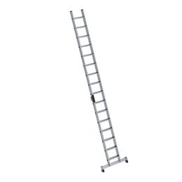 MUNK Anlegeleiter mit Stufen, Profiausf&uuml;hrung, Breite 420 mm, 16 Stufen, mit nivello&reg;-Traverse