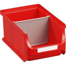 Sichtlagerkasten, LxBxH 235 x 150 x 125 mm, VE 24 Stk, rot kaiserkraft
