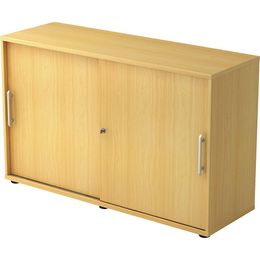 Schiebetürenschrank, je 1 Fachboden, 1 Trennwand, HxBxT 748 x 1200 x 400 mm, Buche-Dekor kaiserkraft