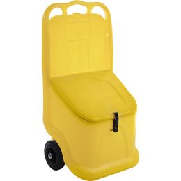 eurokraft basic Streuwagen, ideal für Schüttgut, Inhalt 75 l, gelb