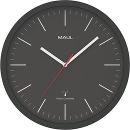 Maul Wanduhr Mauljump, Funkuhrwerk, schwarz