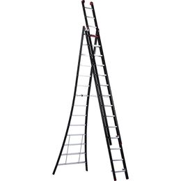 Altrex Mehrzweckleiter NEVADA, 3-teilig, schwarz, 3 x 14 Sprossen
