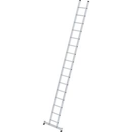 MUNK Anlegeleiter mit Sprossen, Profiausf&uuml;hrung, Breite 420 mm, 16 Sprossen, mit nivello&reg;-Traverse