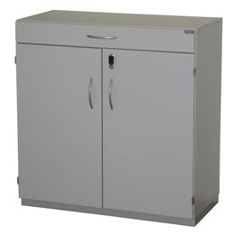 eurokraft pro Geräteschrank mit Sortiertisch, HxBxT 942 x 913 x 440 mm, abschließbar, lichtgrau RAL 7035