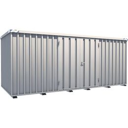 Schnellbau-Container, verzinkt, Außen-BxHxT 2100 x 2100 x 5100 mm, 2 Flügeltüren lange Seite kaiserkraft