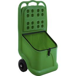 eurokraft basic Streuwagen, ideal für Schüttgut, Inhalt 75 l, grün