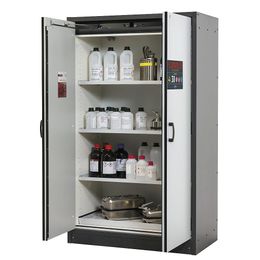 ASECOS Feuerbest&auml;ndiger Gefahrstoffschrank FM/UL/ULC/Typ 30, 2-t&uuml;rig, Breite 1164 mm, grau/grau