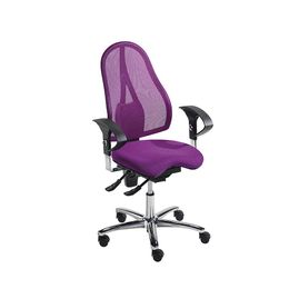 Topstar B&uuml;rostuhl SITNESS 15, mit Body Balance Tec&reg;, R&uuml;ckenlehne mit Netzbezug, lila