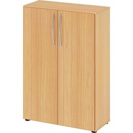 B&uuml;roschrank, HxBxT 1144 x 800 x 346 mm, 3 Ordnerh&ouml;hen, Buche-Dekor kaiserkraft