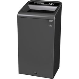 Rubbermaid Wertstoffsammler Configure™, verzinkter Stahl, Volumen 125 l, schwarz