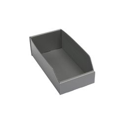 Kunststoff-Regalkasten, faltbar, LxBxH 300 x 150 x 100 mm, silbergrau, VE 25 Stk kaiserkraft
