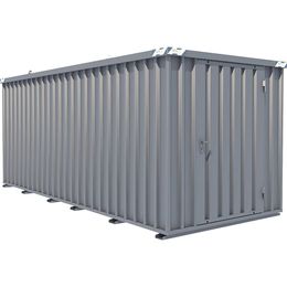 Schnellbau-Container, verzinkt, Au&szlig;en-BxHxT 2100 x 2100 x 5100 mm, 1 Fl&uuml;gelt&uuml;r kaiserkraft