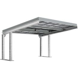 Fahrzeug&uuml;berdachung SolarCover mit PV-Modulen ohne Schaltschrank, verzinkt, B 5490 mm, Grundeinheit kaiserkraft