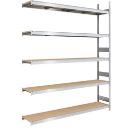 hofe Großfach-Steckregal mit Spanplatten, Höhe 3000 mm, Breite 2250 (2 x 1125) mm, Feldlast 2000 kg, Tiefe 500 mm, Anbauregal
