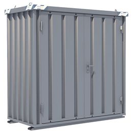 Schnellbau-Container, verzinkt, Außen-BxHxT 2100 x 2100 x 1100 mm, 2 Flügeltüren kaiserkraft
