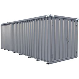 Schnellbau-Container, verzinkt, Außen-BxHxT 2100 x 2100 x 6100 mm, 2 Flügeltüren kaiserkraft