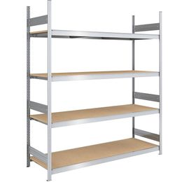 hofe Gro&szlig;fach-Steckregal mit Spanplatten, H&ouml;he 2500 mm, Breite 2000 mm, Feldlast 1750 kg, Tiefe 800 mm, Grundregal