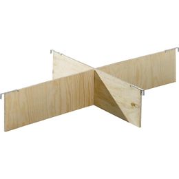 Teiler für Aufsatzrahmen aus Holz, für Rahmen H 200 mm, LxB 1200 x 800 mm, 4 Fächer kaiserkraft