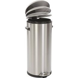 EKO Tretabfallsammler, Edelstahl, mit Griffen, Volumen 30 l, Hx&Oslash; 660 x 292 mm