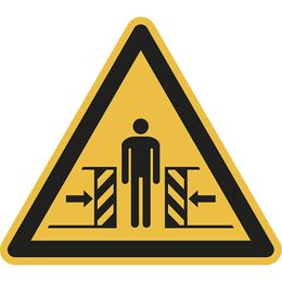 Warnkennzeichen, Warnung vor Quetschgefahr, VE 10 Stk, Kunststoff, Schenkell&auml;nge 200 mm kaiserkraft